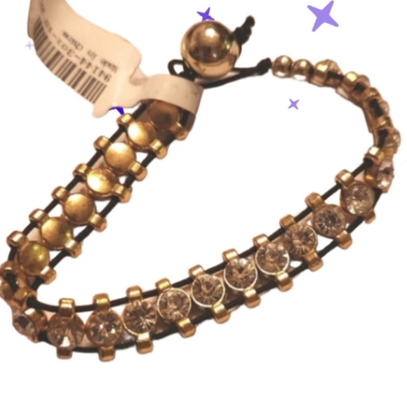 Icing | Jewelry | New Vintage Gold Toned Stretch Beaded Bracelet Icing ...